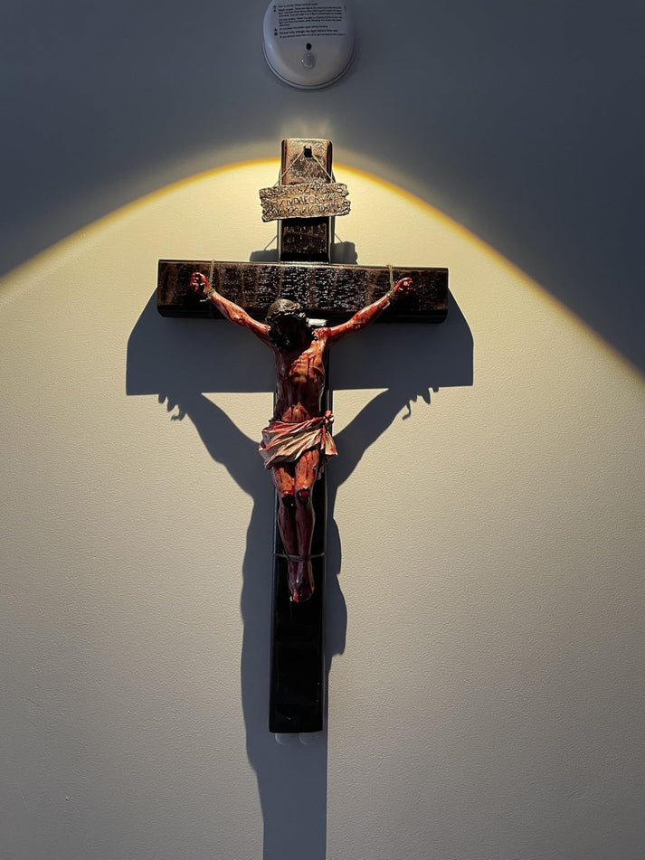 ️ Hand-Carved Calvary Crucifix – Blessed Gift for Home & Prayer ...